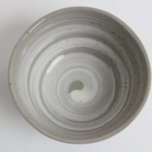 Mino ware Japanese Pottery Rice Bowl Jizo Stone Statues Gray Sanaegama made in Japan (Japan Import) KSC001