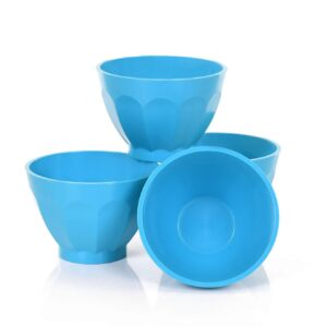 Mintra Home Unbreakable Bowls and Trays (Bold Collection), Turquoise, Small Bowl 4pk - 250ml (8oz),