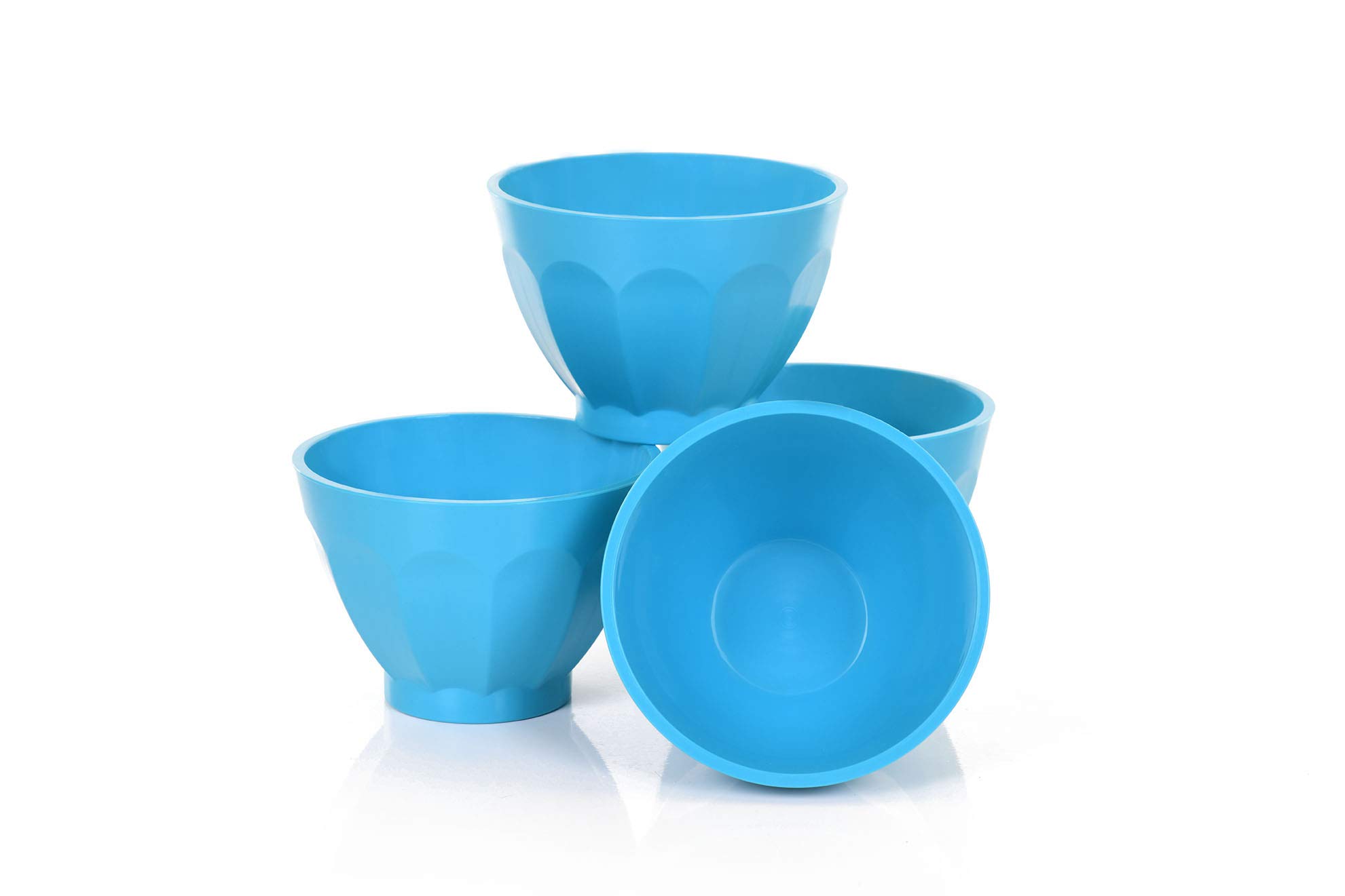 Mintra Home Unbreakable Bowls and Trays (Bold Collection), Turquoise, Small Bowl 4pk - 250ml (8oz),