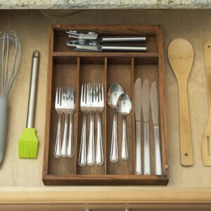 Home Basics Pine Cutlery Tray