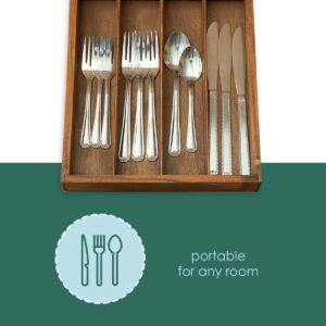 Home Basics Pine Cutlery Tray