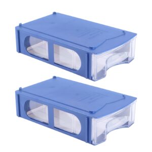 cabilock 2pcs plastic pp modular box desktop storage container cosmetic makeup plastic to go containers student plastic container toiletry organizer desktop box pearlescent thick frame