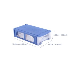 Cabilock 2pcs plastic pp Modular Box desktop Storage Container cosmetic makeup plastic to go containers student plastic container toiletry organizer desktop box Pearlescent Thick frame