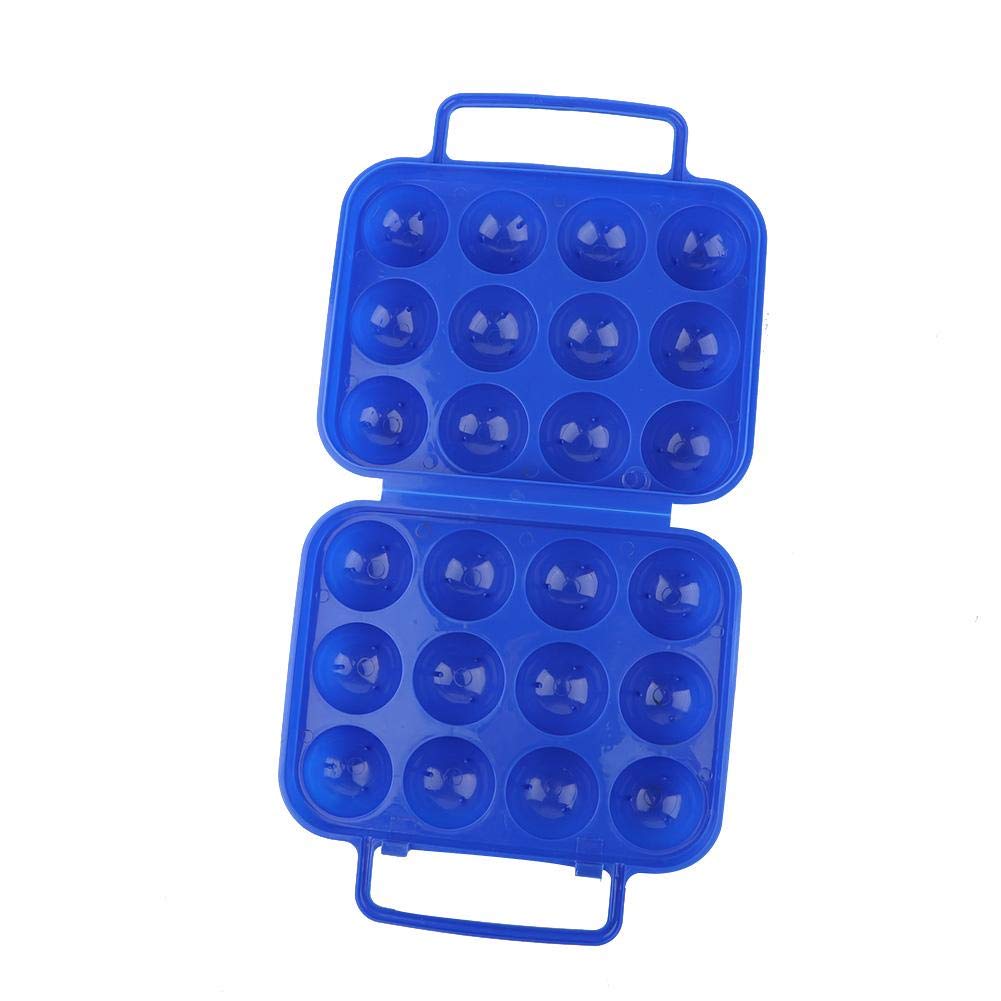 TOPINCN Egg Holder with Dust Proof & Double Side Plastic Storage Box Buckle for Protecting 12 Eggs(Blue)