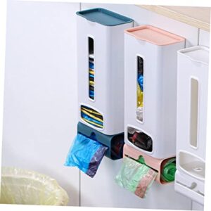 Cabilock 5pcs Bag Storage Box Bag Dispenser Holder Trash Bag Container Wall Shopping Bag Holder Kitchen Garbage Bags Organizer Wall Mounted Garbage Bag Holder Plastic Roll Rack Hanging