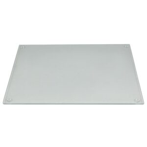 Home Basics 12"x 16" Frosted Glass Cutting Board, 12" x 16", Clear