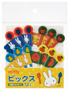 skater lkp2 lunch picks, pack of 12, miffy