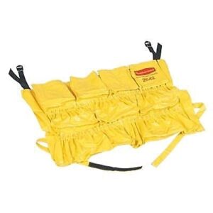 Rubbermaid Commercial 264200YW Brute Caddy Bag 12 Pockets Yellow