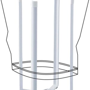 Anferstore Multifunction Eco Stylish Holder Cup Drain Rack, Home Tower Kitchen Stand Plastic Bag Garbage Bag Holder for Home Kitchen Tower (White)