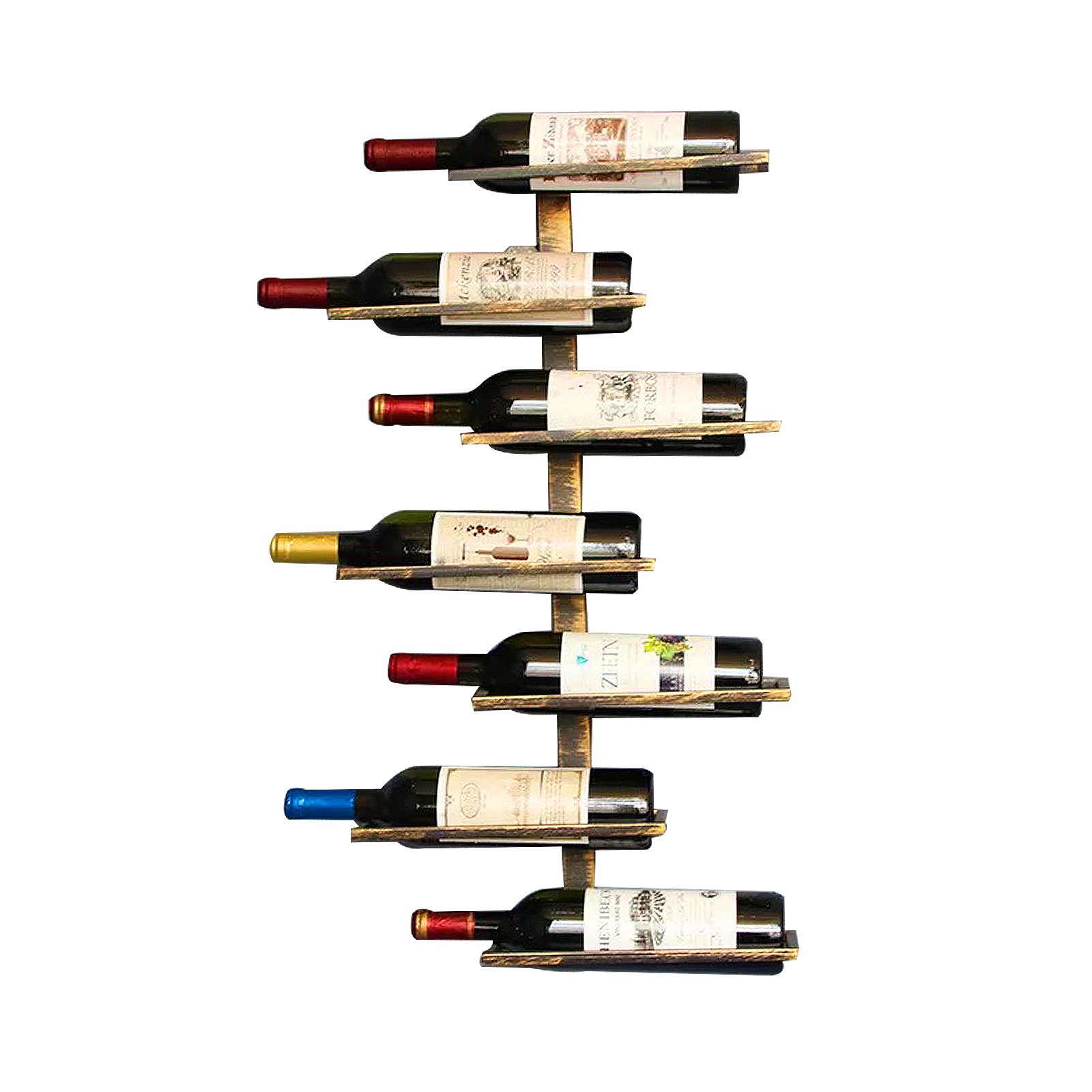 Vintage Retro Wall Mount Wine Rack for Restaurants, Bars, Daily Home furnishings etc (Hold 7 bottles) ¡­