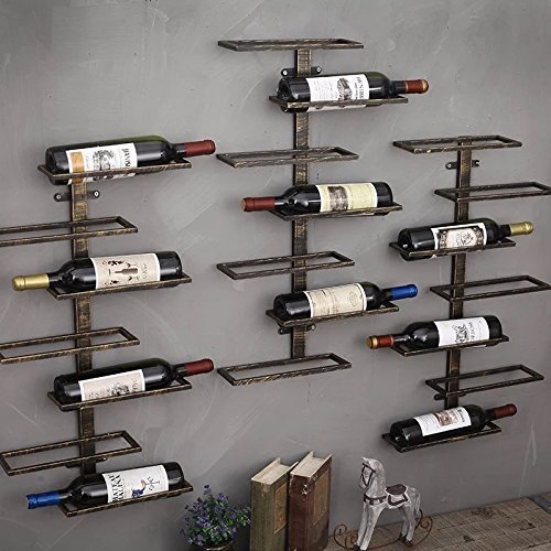 Vintage Retro Wall Mount Wine Rack for Restaurants, Bars, Daily Home furnishings etc (Hold 7 bottles) ¡­