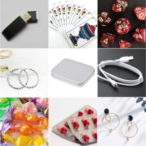 NeDengGHY Tin Container Mini Tin Box Portable Cards Storage Tin for Storing Playing Cards Candy Chocolate Pills Jewelry