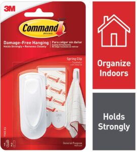 command spring clip, 1 hook, 2 strips (17005-es), 10 pack