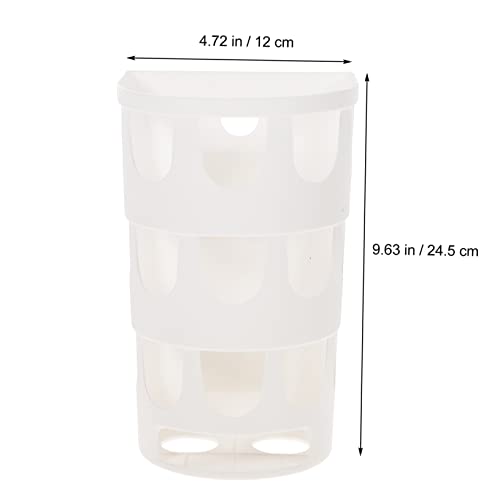 DOITOOL 1pc storage rack bag holder stand Holes Bag Dispenser Holes Bag Storage Holder Bag Holes Storage Holder Garbage Bag Dispenser Holder white Porous Organizer plastic