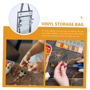 TEHAUX Roll Ribbon Storage Organizer Hanging Bag Hanging Bag Organizer Card Wall-Mounted Bracket Oxford Cloth Storage Rack Vinyl Storage Organizer Stand Bag Organizer Ribbon Holder