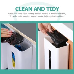 Zerodeko Bag Storage Box Garbage Bag Dispenser Shopping Bag Organizer Garbage Bag Holder Wall Bag Dispenser Shopping Bag Holder Storage Bag Holder Leash Holder Extractive Food Bag Plastic