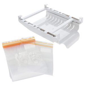 7penn fridge zip bag hanging rack adjustable fridge drawer - 10 slot refrigerator rack side hanging rack with 40 bags