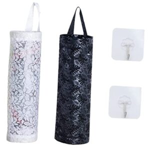 healeved 2 sets garbage bag storage trash bags suspending bag dispenser convenient bag dispenser suspending bag organizer home supplies plastic bag non-woven fabric household