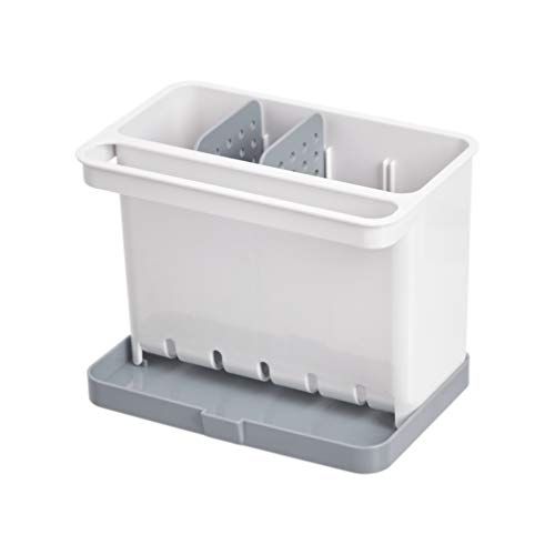 Amazon Basics Kitchen Sink Organizer/Sponge Holder, Standard, White