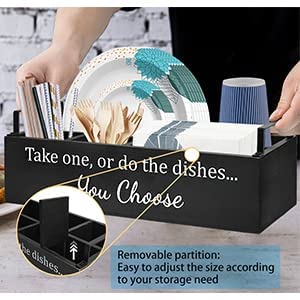 PICKKROSS Wooden Utensil Caddy Organizer, Black, 100% Risk-Free Guarantee