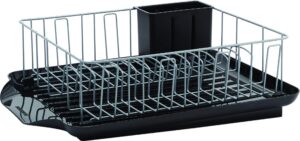 farberware - 5238259 farberware classic 3-piece dish rack, black, 20-inch-by-15-inch -