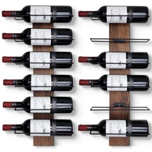 FreshDecor Wine Rack Wall Mounted (Brown)