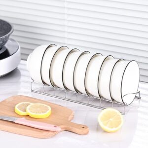 MINGFANITY Small Bowl Drainer,Stainless Steel Bowl Drying Rack for Kitchen Counter Organizer Storage, Storage Shelf, Chrome