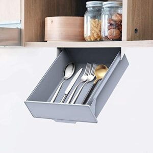 auletin under desk drawer - desk organizer plastic drawer for under desk shelf, under cabinet drawer kitchen organization and storage drawers undermount drawer for spice pullout for cabinet