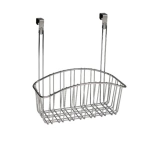 Spectrum Diversified Contempo Storage Basket Over The Cabinet, Steel Wire, Sink Organizer for Kitchen & Bathroom, Medium, Chrome