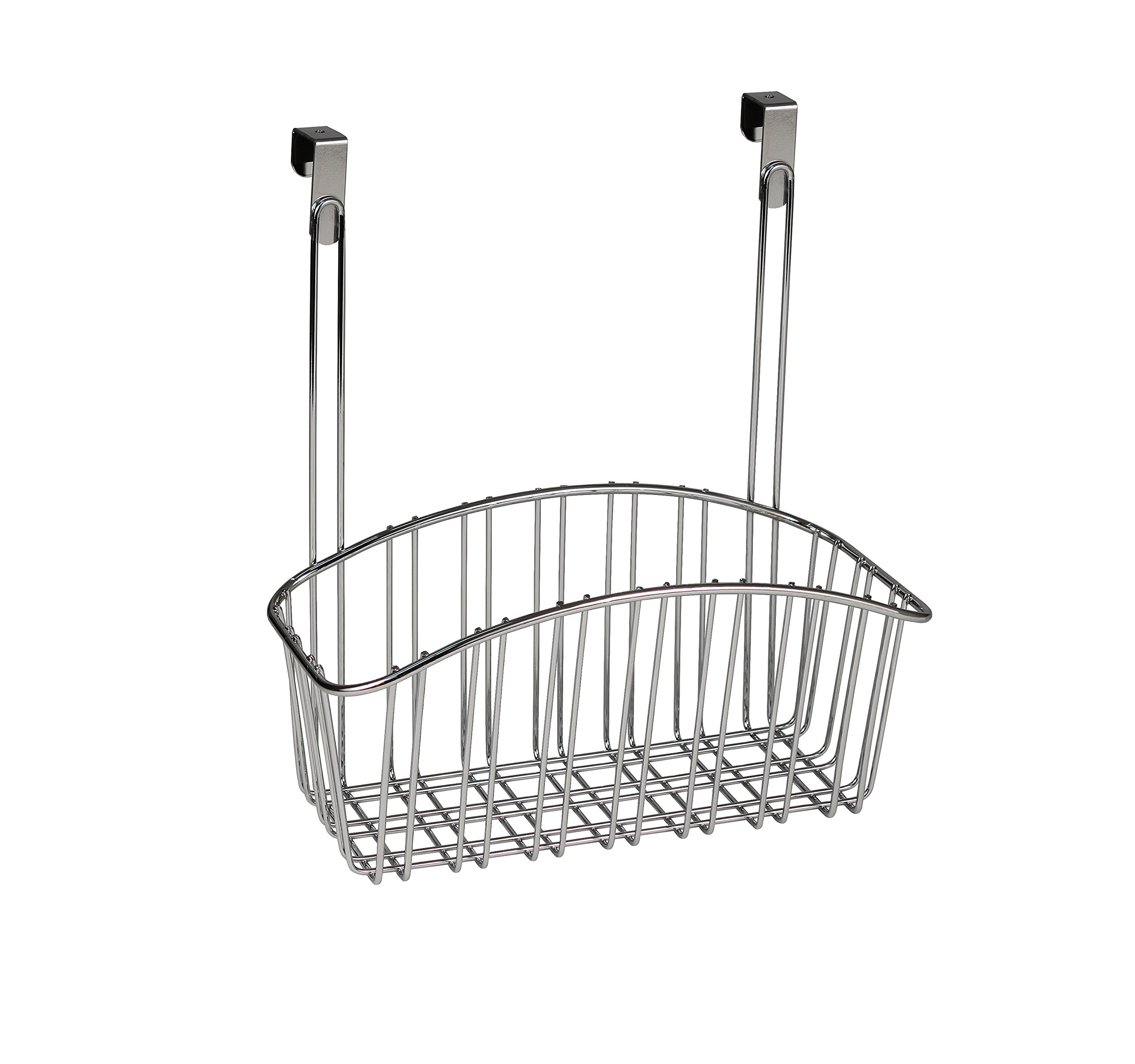 Spectrum Diversified Contempo Storage Basket Over The Cabinet, Steel Wire, Sink Organizer for Kitchen & Bathroom, Medium, Chrome