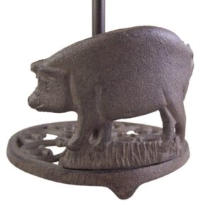 Cast Iron Pig Paper Towel Holder 13 Inch