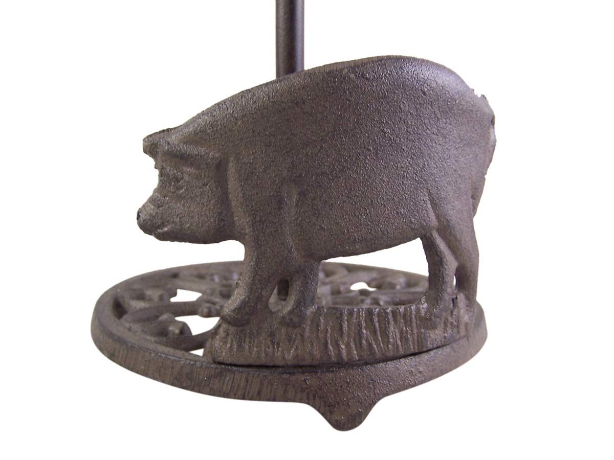 Cast Iron Pig Paper Towel Holder 13 Inch