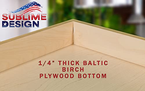 Sublime Design - 21" Inch Wide Side Mount - Baltic Birch Wood Pull Out Drawers for Kitchen Cabinets | Sliding Pantry Storage Organizer - Kitchen Drawer Replacement - Cabinet Slide Out Shelves