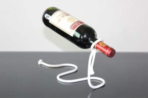 fantasee magic suspending rope wine holder, floating illusion wine rack bottle holder novelty gift for kitchen home decoration (suspending rope)