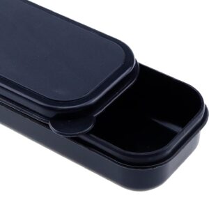 MY MIRONEY 4PCS Portable Travel Tableware Box Black Flatware Storage Box Case Travel Utensils Cutlery Case for Fork Spoon Chopsticks