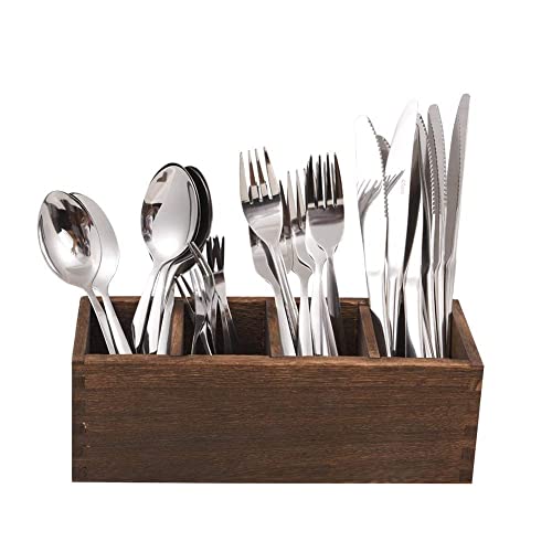 ALL Music-box 4 Adjustable Smart Compartments Kitchen Utensil Holder, Cutlery Trays, Silverware Storage Kitchen Utensil Flatware Caddy