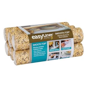 smooth top easyliner for cabinets & drawers - easy to install & cut to fit - shelf paper & drawer liner non adhesive - non slip shelf liner - 12 inch width - 60 total feet - beige granite