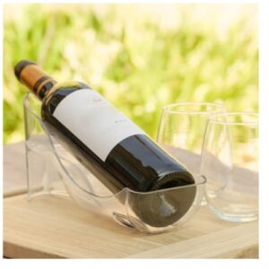 Fridge Wine Saver – Refrigerator Wine Bottle Holder. Elegant Wine Storage, Organizer for Opened Bottles in Fridge or Table-top. Wine Rack for Standard Size and Large 1.5L Wine Bottles (750 ML)