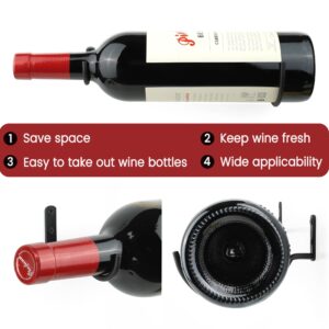 AQAREA Wall-Mounted Wine Hook: Hanging Wine Bottle Wall Holder - Set of 6 Metal Wall Red Wine Rack