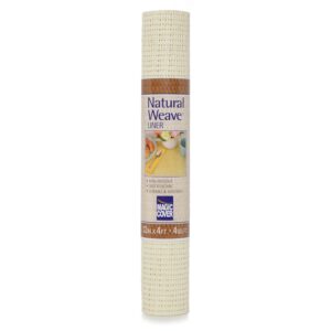 magic cover weave non-adhesive liner for shelves, drawers and counter tops, 12 inches by 4 feet, lattice natural