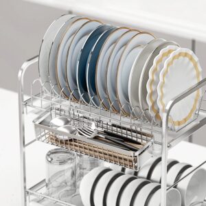 kaileyouxiangongsi Drawer Organizer, Silverware Organizer for Kitchen, Utensil Mesh Drawer Organizer for Chopsticks/Spoon/Fork/Knife, 304 Stainless Steel Drawer Utensil Drying Rack