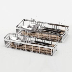 kaileyouxiangongsi Drawer Organizer, Silverware Organizer for Kitchen, Utensil Mesh Drawer Organizer for Chopsticks/Spoon/Fork/Knife, 304 Stainless Steel Drawer Utensil Drying Rack