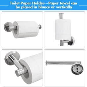 TocTen Toilet Paper Holder-Toilet Paper Roll Holder Wall Mounted for Bathroom, Thicken 304 Stainless Steel Drilling Tissue Paper Dispenser，Toilet Paper Rack for Toilet, Kitchen Office(Polish Chrome)