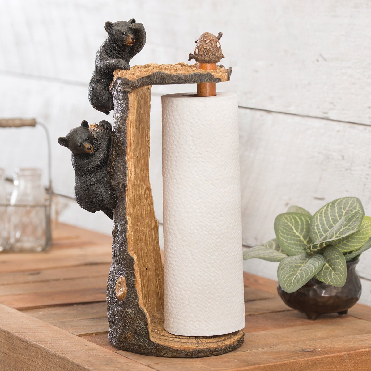 Bear Climbing Paper Towel Holder