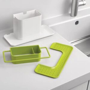 Joseph Joseph 85049 Sink Caddy Kitchen Sink Organizer Sponge Holder Dishwasher-Safe, Large, Green