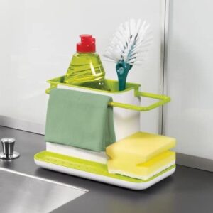 Joseph Joseph 85049 Sink Caddy Kitchen Sink Organizer Sponge Holder Dishwasher-Safe, Large, Green