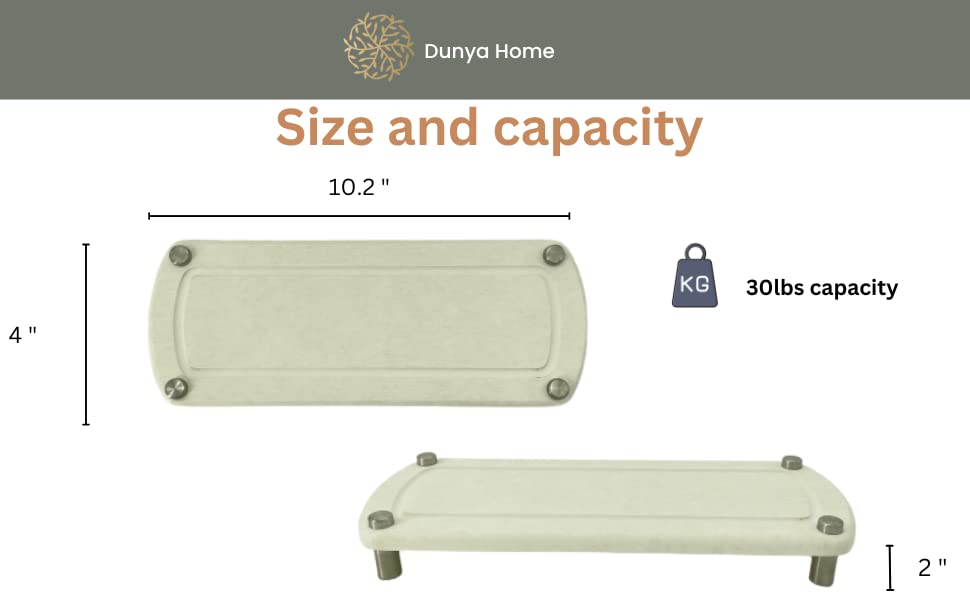 Dunya Home Bathroom Sink Caddy Fast Drying Stone Drying Rack Accessory Organizer Diatomaceous Earth Drying Rack Sponge Bottle Soap Countertop Organizer White