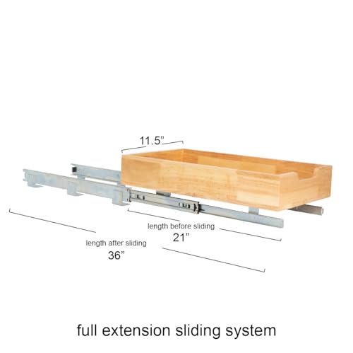 Household Essentials GLIDEZ Wood 1-Tier Sliding Cabinet Organizer: 11.5-inch Wide