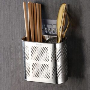 gofidin Kitchen Utensils Drying Rack Stainless Steel Flatware Silverware Caddie Holder Basket Organizer with Hook