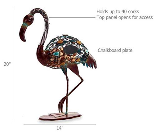 Picnic Plus Flamingo Cork Caddy Cork Holder Displays and Stores Over 40 Wine Corks